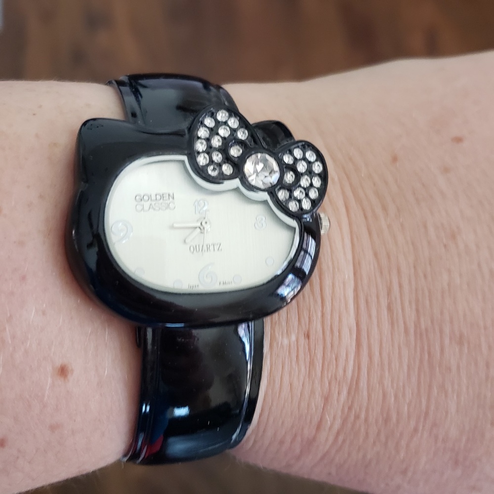 Hello Kitty Style, Retro, Cuff Watch - Gem